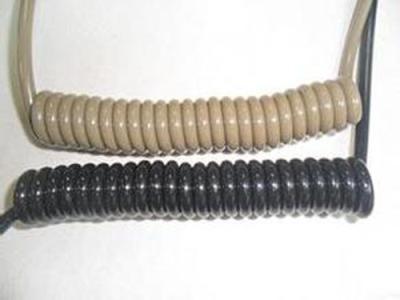 China Bungee gray/black coil lanyard without any accessory on two ends as per custom request for sale