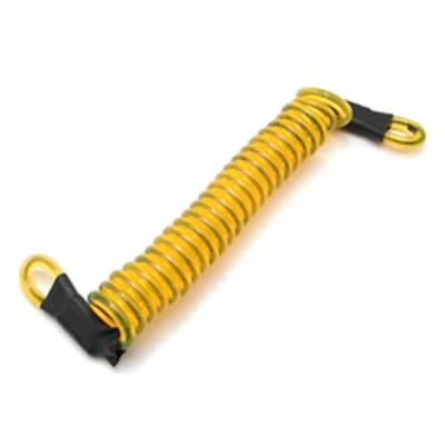 China 2015 new type transparent yellow short smart coil retractable lanyard coil with mini loops for sale
