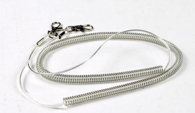 China Transparent gray hot selling plastic fishing rod lanyard anti-drop coiled tether OEM made for sale