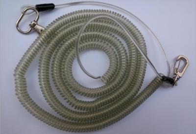 China 10M heavy duty fishing rod protector rope fishing braid line boat safety clear coil tether for sale