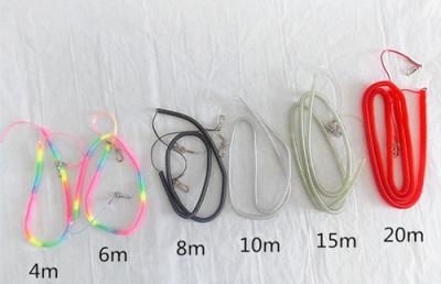 China Customized size 4/6/8/10/15/20Metres kahara lanyard spring coil with metal snap hooks for sale