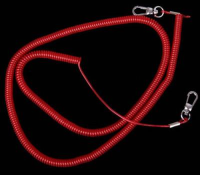 China Kayak fishing rod paddle leash for canoes boats bungee velcro paddle board red long tether for sale