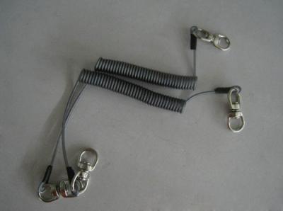 China Popular style wholesale coil lanyard factory spiral spring w/robster clip stretch lanyard for sale