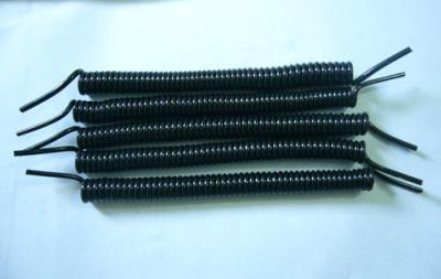 China Factory OEM TPU High Quality Black Spiral Coil Tether Part 2.5mm Diametre 15cm Length for sale