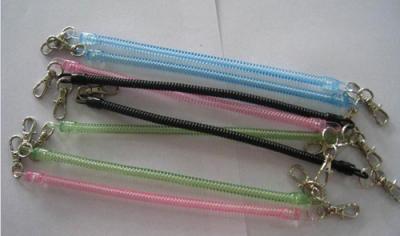 China Standard Key Clip with Slim Coil Anti-Drop Safe String Holders in Different Translucent Custom Colors for sale
