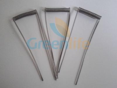 China 2.0*6*40mm Smart Short Plastic Transparent Spiral Spring Coil Tether Part w/Straight Line on Ends for sale