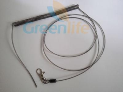 China Safety Coiled Cable Tool Lanyard w/Long Straight Cord Attaching to Pen for Customer Conveniently Using for sale