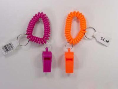 China China Wholesaler Colored Plastic TPU High Quality Whistle Wrist Coil Tethers for sale
