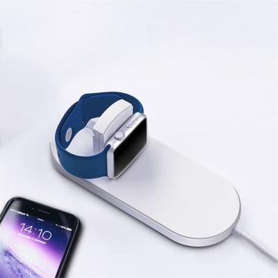 Cina 2 in 1 caricatore senza fili di Qi per l'orologio di Apple e in Iphone Airpods pro in vendita