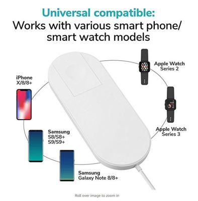 Cina 2 in 1 caricatore senza fili di Qi per l'orologio di Apple e in Iphone Airpods pro in vendita