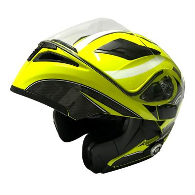 Cina Doppie cuffie di Bluetooth della motocicletta di Flip Up Motorcycle Modular Helmet della visiera in vendita