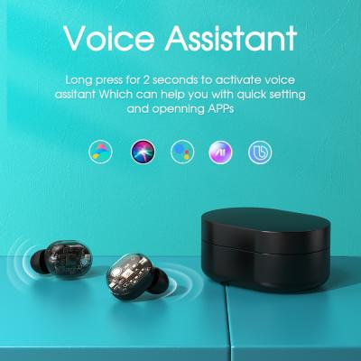 Cina Cuffia avricolare stereo delle cuffie di Earbuds radio mani libere di Bluetooth 5,0 della vera in vendita