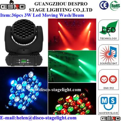 China Nightclubs KTV Lighting 36pcs 3W Led Moving Head Wash Beam for sale