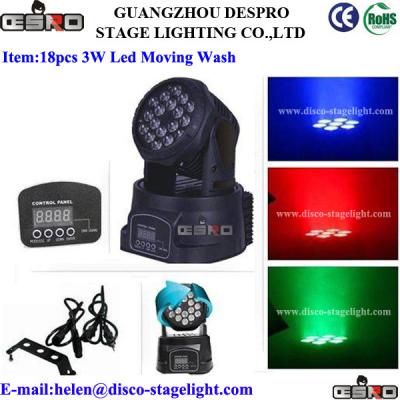 China Celling Light Led 18pcs 3W RGB  Moving Head Wash For Party Stage for sale