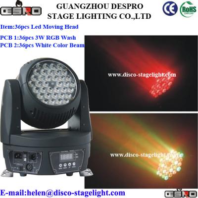 China Stage Light  36pcs 3W RGB With 36pcs White Beam Led Moving Head for sale