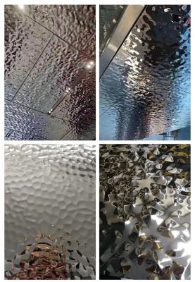 중국 Ss304 201mm 미러 컬러 워터 리플 시트 장식 부스, 천장, 벽, 컵 판매용