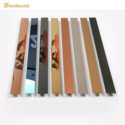 China 2438mm roestvrij staal effect tegel trim 304 roestvrij staal tegel strip Te koop