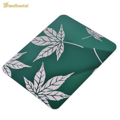 China Groen Gouden Spiegel Geëtst Roestvrij staalblad 1219mm Breedte Te koop