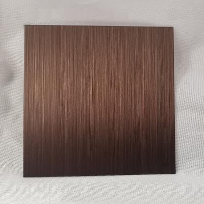China Anti Bronze Hairline 304 Stainless Steel Sheet AFP finish for sale