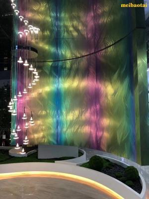 China Customized Laser Pattern Rainbow Stainless Steel Sheet Decoration Lobby for sale