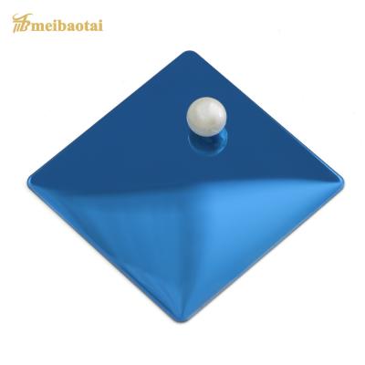 China Mirror Finish Blue Plating Decorative Stainless Steel Sheet with 0.55mm Thickness for Wall and Ceiling for sale