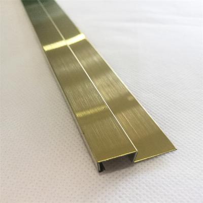 中国 201 304金ヘアライン ミラーのステンレス鋼のタイルのトリムの金属Uのプロフィール 販売のため