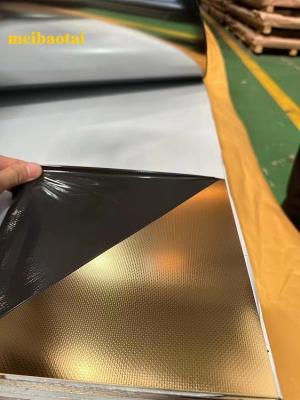 China Gold Mirror Linen Embossed Stainless Steel Sheet Four Feet for sale