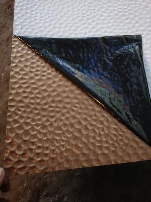 China Rose Gold Mirror Honeycomb Pattern Embossed Stainless Steel Sheet for sale