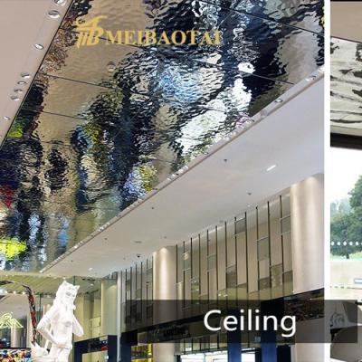 중국 Ss304 201 0.65mm 거울 물 물결 잎 장식 천장, 벽 판매용