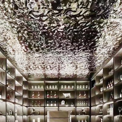 중국 은 거울 물 물결 잎 장식 천장 ASTM 표준 판매용
