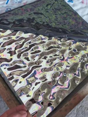 중국 은 거울 물 물결 잎 스테인리스 스틸 판 장식 천장 판매용