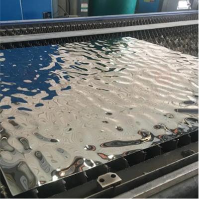 중국 실버 미러 닦은 물 물결 스테인리스 스틸 시트 인테리어 장식 판매용