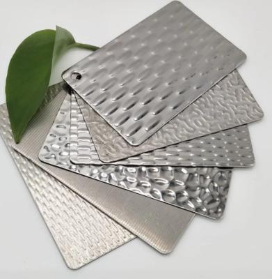 China Ss304 201 Embossed Linen Stainless Steel Sheet Decoration Plate for sale