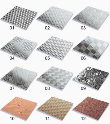 China 0.85mm Thickness Embossed Pattern Stainless Steel Sheet Decoration Plate for sale