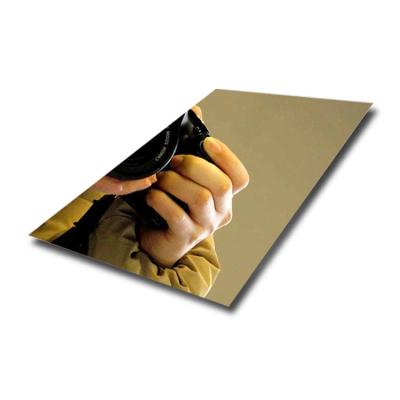 China ASTM Standard Champagne Gold Gold Mirror Stainless Steel Plate PVD Panel for sale