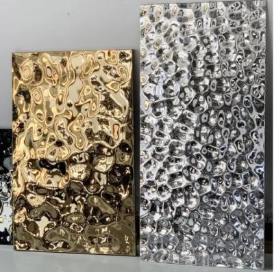 중국 은 / 금 / 다양한 색상 옵션에 대한 물 물결 스테인리스 스틸 시트 판매용