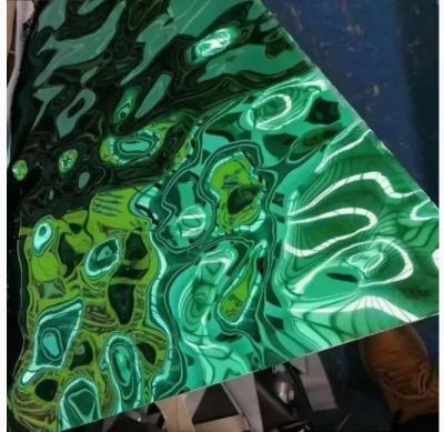 중국 PVD 컬러 코팅 워터 리플 스테인리스 스틸 시트 인테리어 장식 판매용