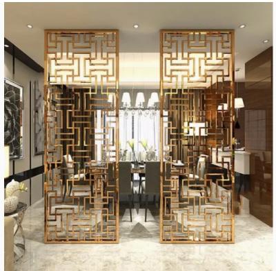 China Rose Gold Mirror Stainless Steel Room Divider Decoration Hotel , Living rooms for sale