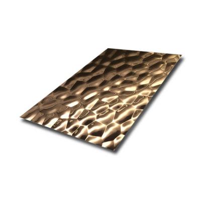 China Convex Hammer Textured Stamped 304 201 Stainless Steel Metal Plate for sale