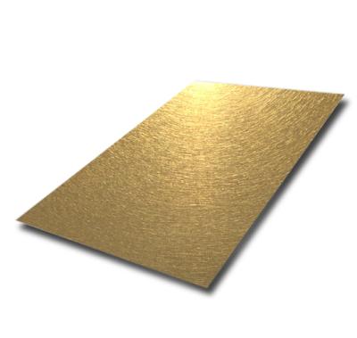 China Gold PVD Coating 304 Stainless Steel Vibration Sheet Decoration Plate 1219x2438mm for sale