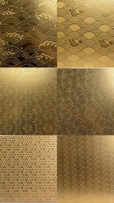 China Various Design Gold Etch 304 Stainless Steel Sheet Decorative Metal Sheet for sale