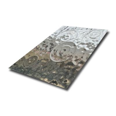 China Raindrop Design Water Ripple Stainless Steel Sheet for Interior Decoration for sale