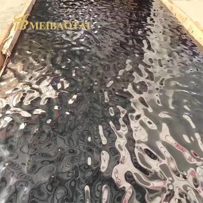 Cina AISI Silver Mirror Ripple Acqua Stainless Steel Sheet 1000x2000mm in vendita