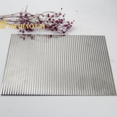 China Silver Mirror Embossed Stainless Steel Panel Four Feet Decorate Wall for sale