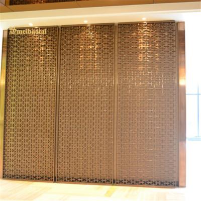 China Checkered Shape Partition Stainless Steel Room Divider Hotel Decoration for sale