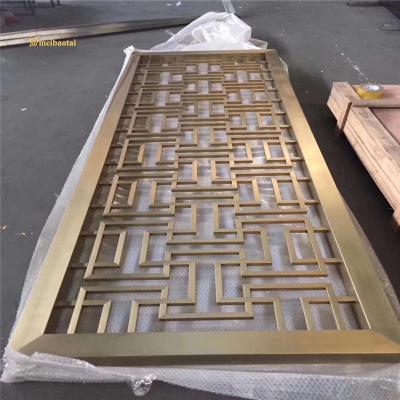 China 201 304 Stainless Steel Room Divider Antique Bronze Slit Edge for sale