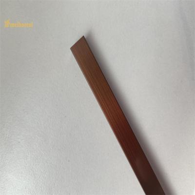 China Champagne Stainless Steel Tile Trim 0.6MM Thickness U Slot Profilm for sale