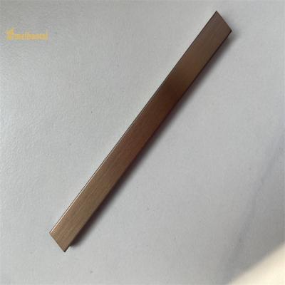China U Slot Stainless Steel Tile Trim 201 304 Gold Champagne Hairline Finish Profiles for sale