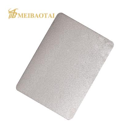 China Silver Mirror Embossed Stainless Steel Sheet 0.85mm Thickness Grade 201 for Wall Panels and Decorative Use for sale