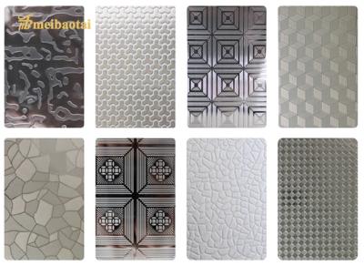 China SS304 201 4*8FT Embossed Etched Stainless Steel Sheet Decoration Plate for sale